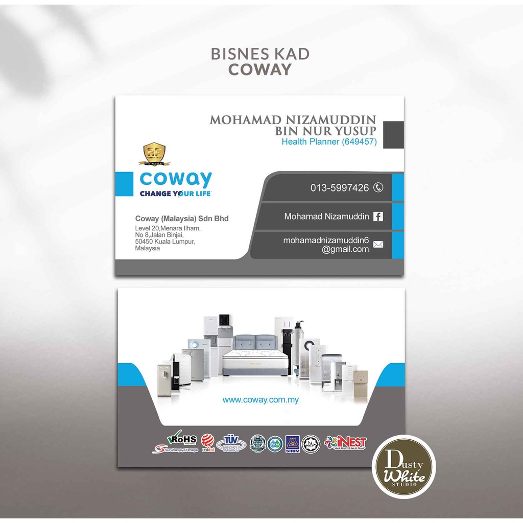 Bisnes Kad Coway | Business Card Coway | Kad Nama coway | Name Card ...
