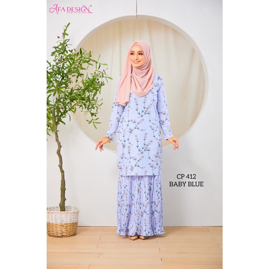 Baju Kurung Pleated Kain Chiffon Selembut Baldu (NEW) | Shopee Malaysia