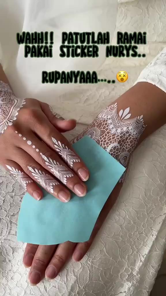 READY STOCK🔥 BORONG STICKER WHITE EXCLUSIVE - sticker inai putih spray ...