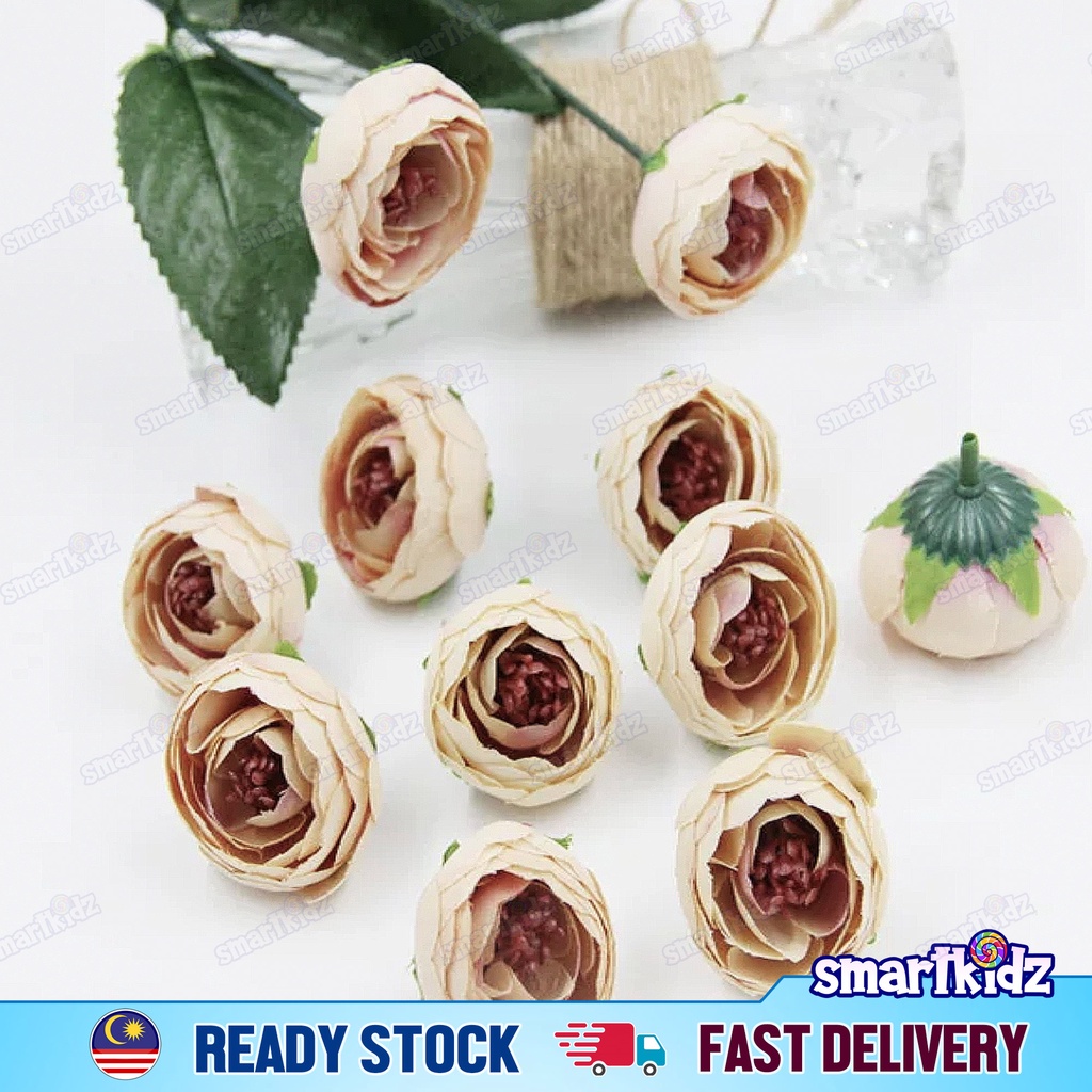 [1pcs] 4cm Rose Heads Artificial Flowers for Crafts| Kepala Bunga Ros ...