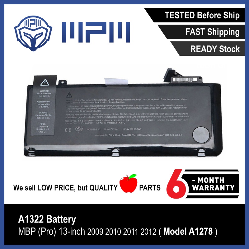 ORIGINAL A1322 Battery MBP Pro 13-inch A1278 2009 2010 2011 2012 ...