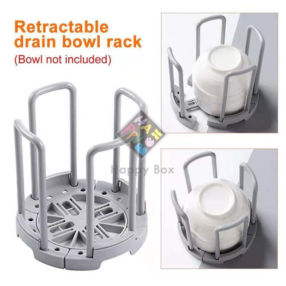 Retractable Bowl Holder Dish Plate Storage Racks Drain Rack Holder ...