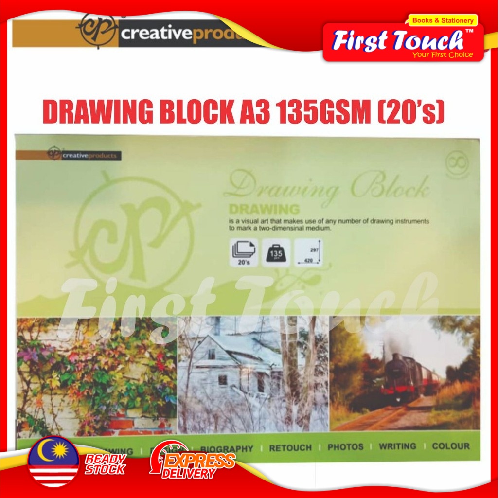 CP A3 Drawing Block SCDB-42135 135gsm (20sheet / book) 297mm x 420mm ...