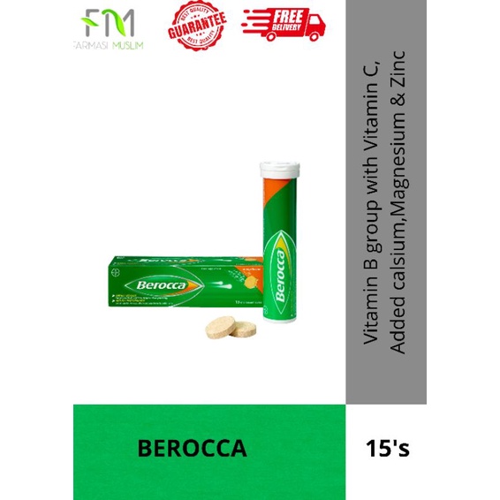 BEROCCA [Original] Effervescent Tables Orange (15s) (No Box) | Shopee ...