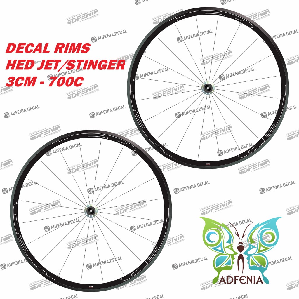 Decal Sticker HED STINGER Width 2cm Sticker HED Decal Rims Rims ...