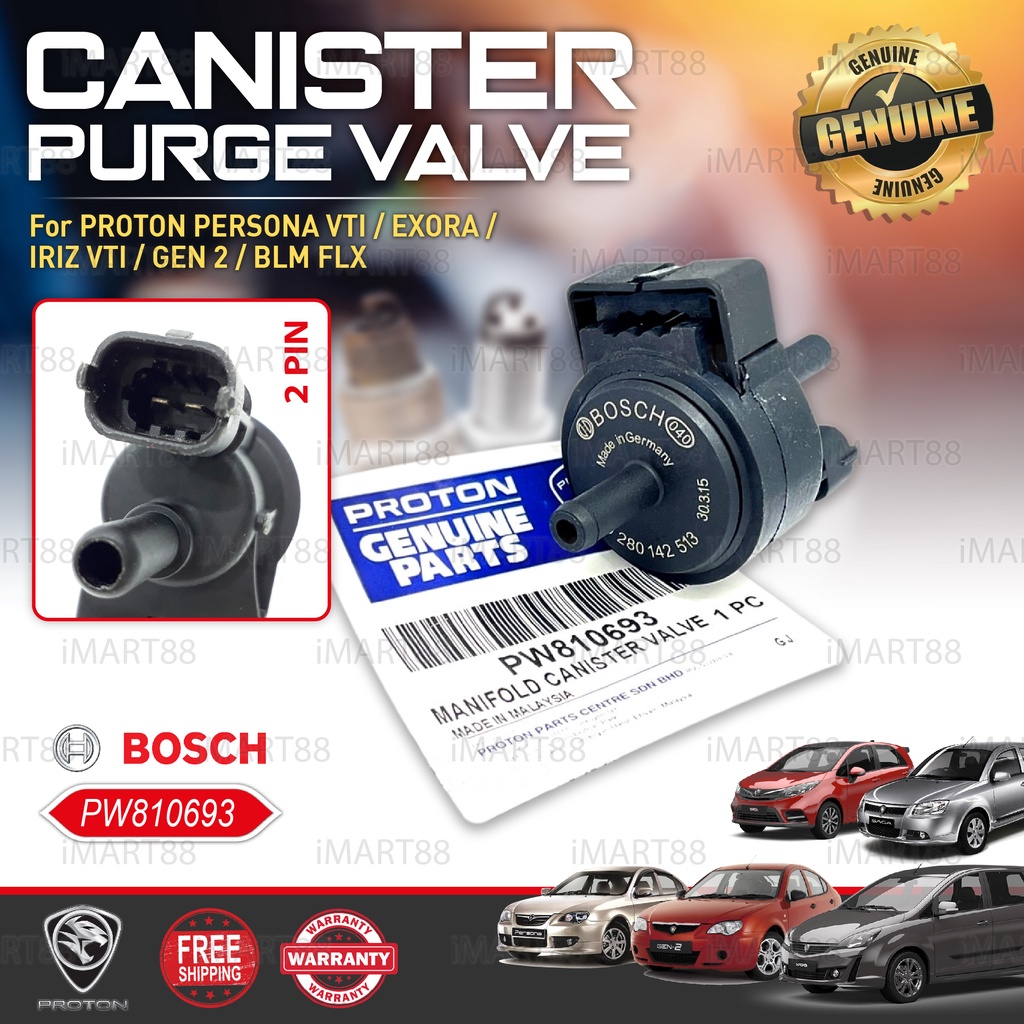 ORIGINAL BOSCH PROTON BLM FLX GEN2 EXORA PERSONA VTi IRIZ VTi CANISTER PURGE VALVE PW810693 Val ...