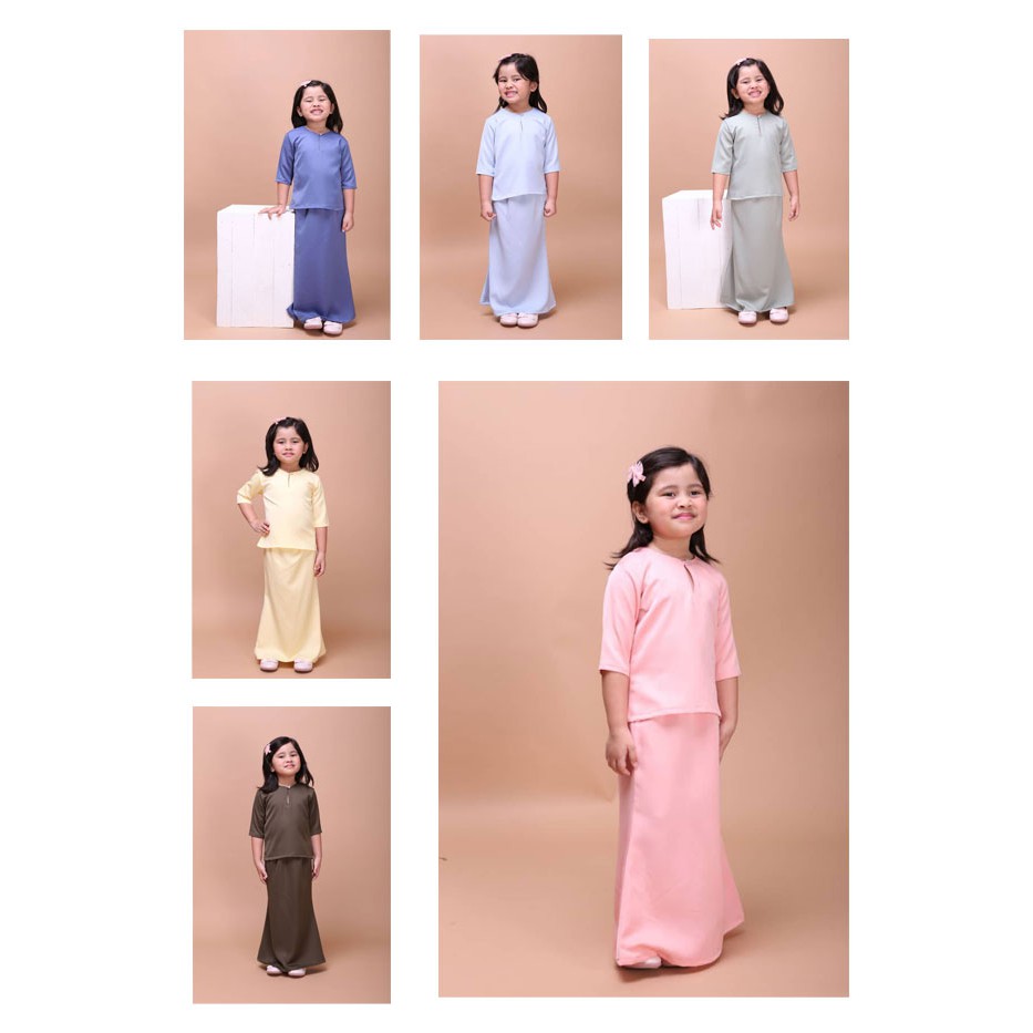 Baju Kurung Raya 2021 Kanak-Kanak - Jane Crepe Budak Kids | Shopee Malaysia