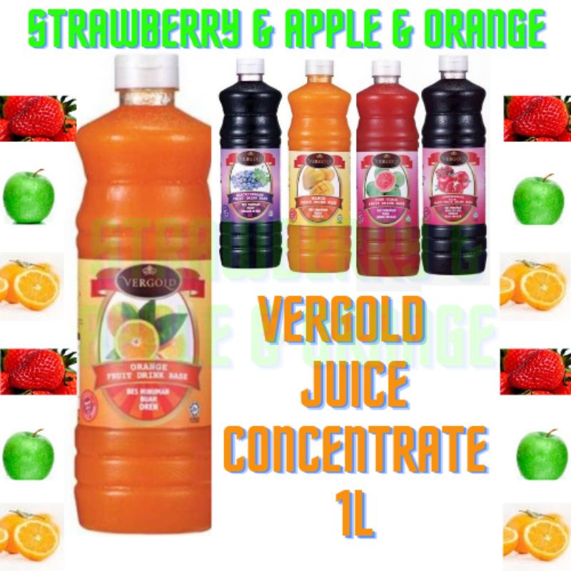Vergold Fruits Juice Concentrate 1L | Shopee Malaysia