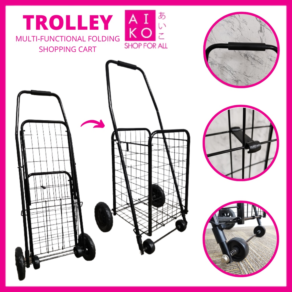 (AIKO) MARKET TROLLEY/ TROLLEY PASAR/ SHOPPING CART/ MULTI-FUNCTIONAL ...