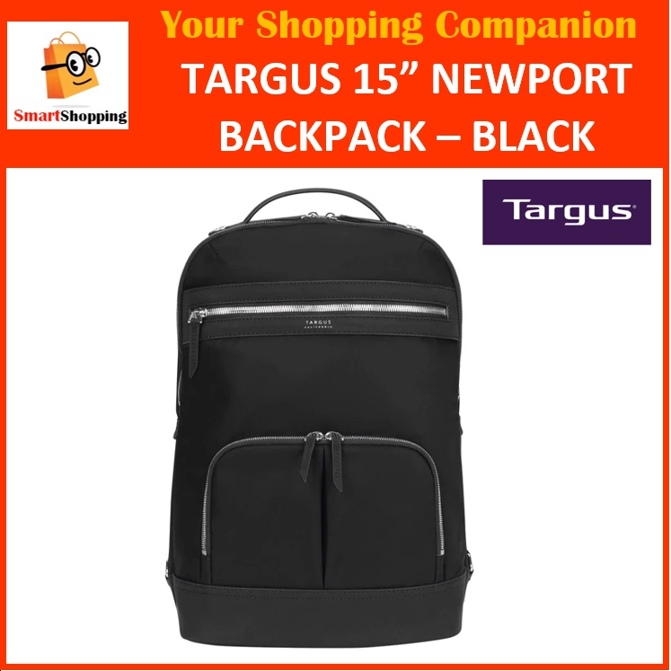 Targus 15” Newport Backpack - Black TBB599GL-70 Newport Backpack, Black ...