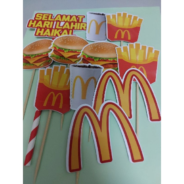 MCD .. MACDONAL CAKE TOPPER | Shopee Malaysia