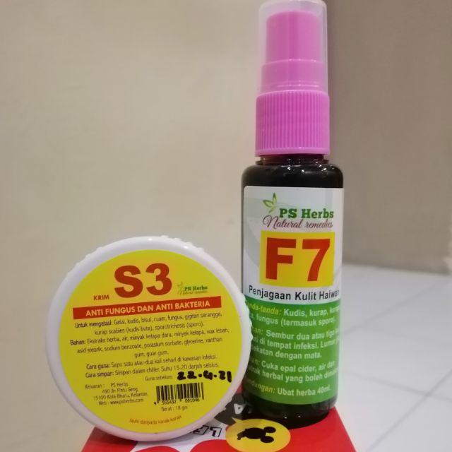 PSHERBS SPORO KUCING KRIM S3 & SPRAY F7 - SPORO, FUNGUS, KURAP, KUDIS, LUKA SELSEMA SAKIT MATA ...