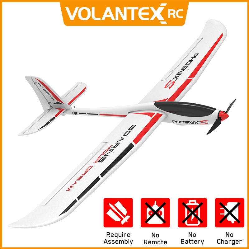 VOLANTEXRC RC Airplane 2.4GHz 4 Channel 1600MM Wingspan PhoenixS Sorty ...