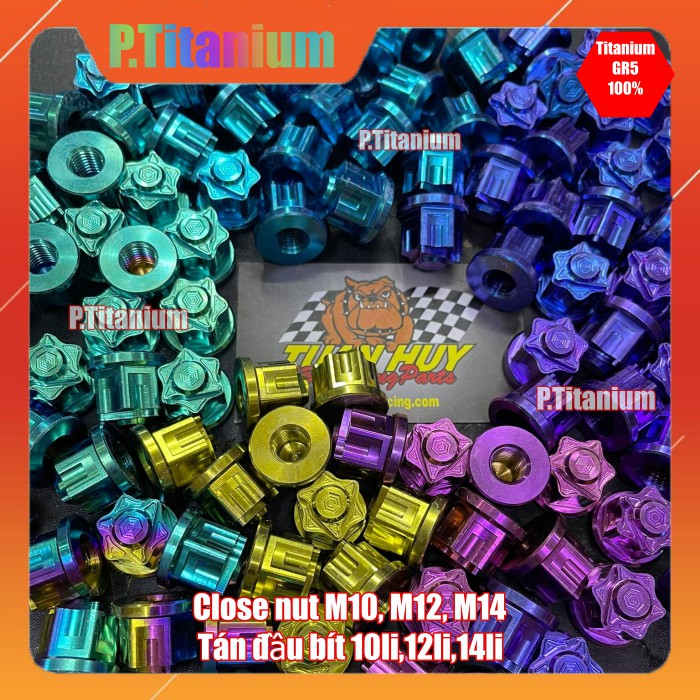 Gr5 titanium rivet head 10mm, 12mm, 14mm (Close Nut M10, M12, M14 ...