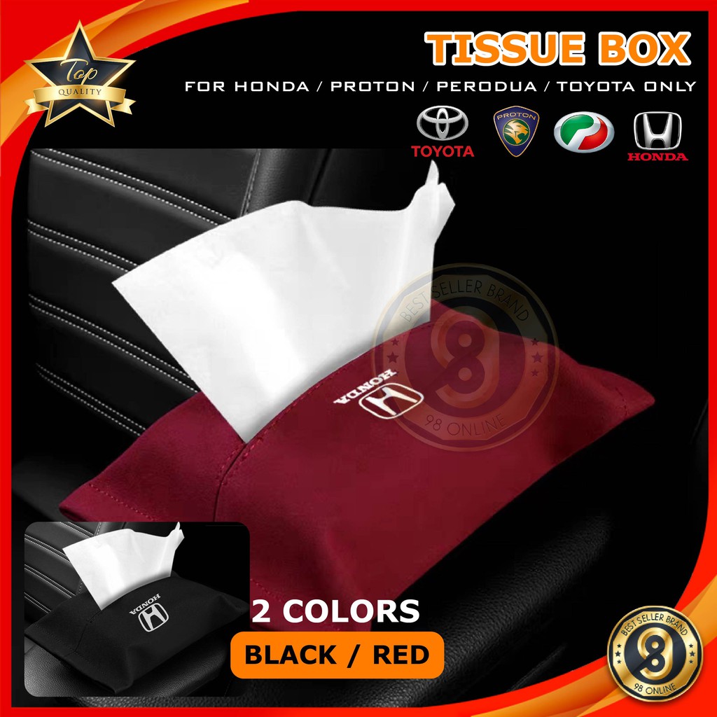 Car Tissue Box Holder Kotak Tisu Bag For Proton Perodua Honda Toyota ...
