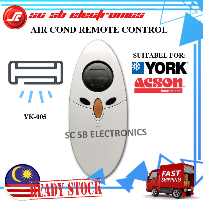 YORK ACSON AIR COND REMOTE CONTROL REPLACEMENT YK-005 | Shopee Malaysia
