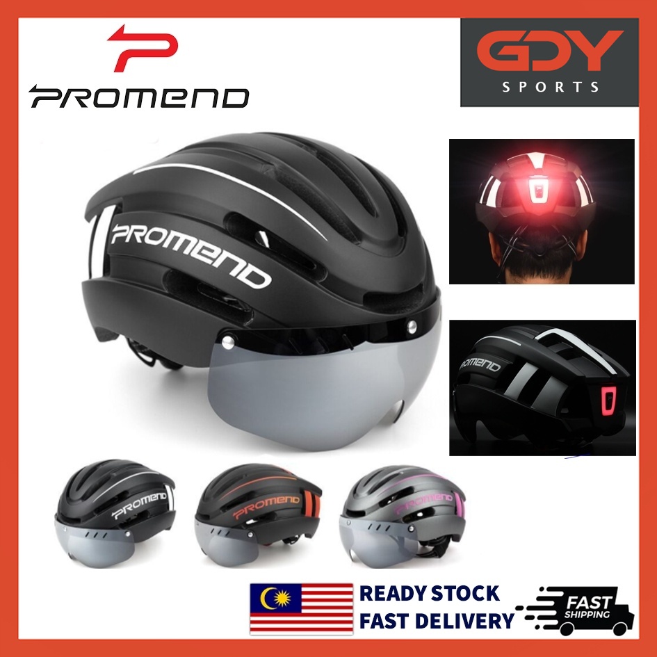 GDY SPORTS Promend Ultralight Cycling Helmet with Goggles Sun Visor and ...