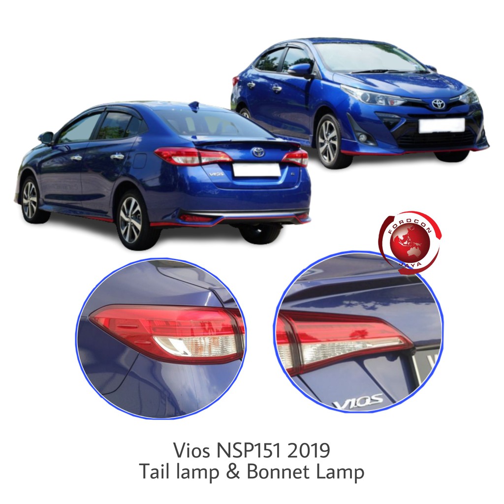Toyota Vios 2019 Tail Lamp Bonnet Lamp Rear lamp Unit NSP151 19' Tail ...
