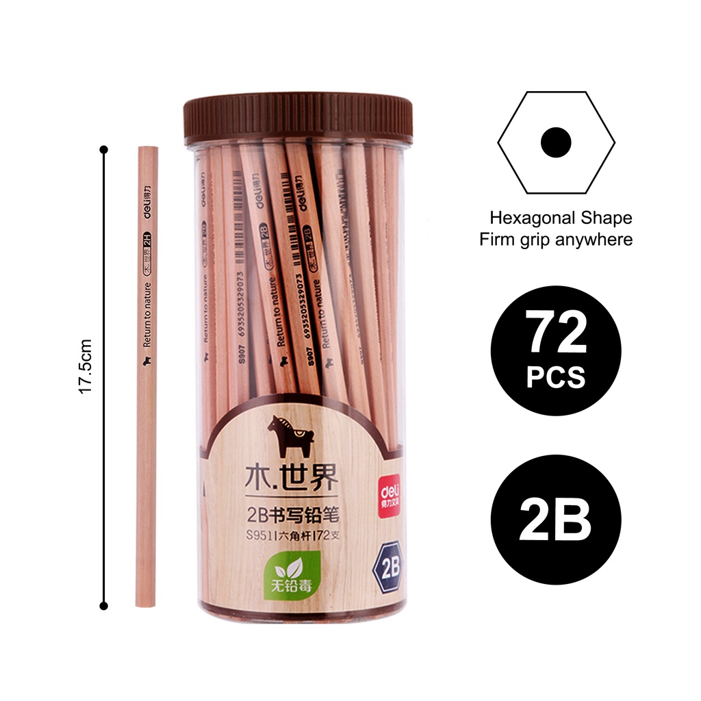 Deli | Stationery Set | Deli 2B "Return to Nature" Pencil (S951 ...