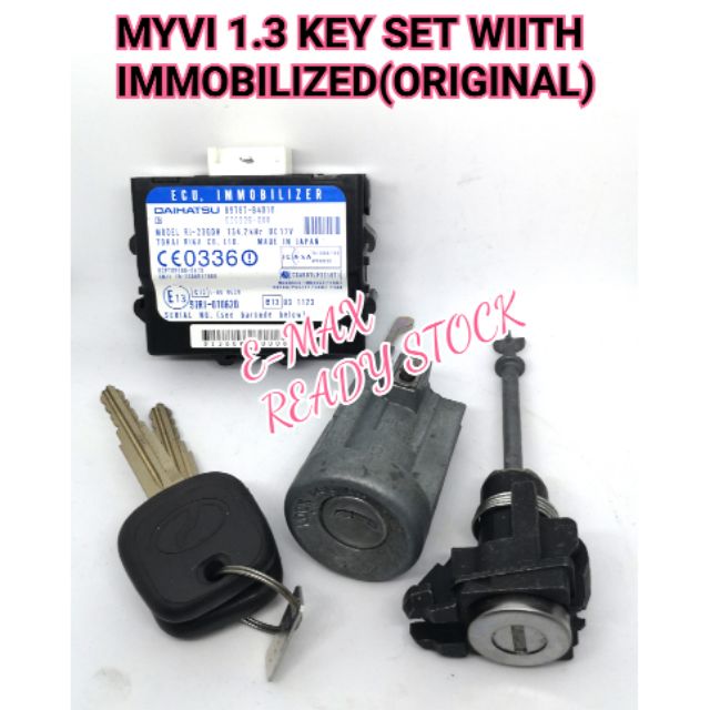 PERODUA MYVI IGNITION STARTER KEY SET WITH IMMOBILIZER(ORIGINAL ...