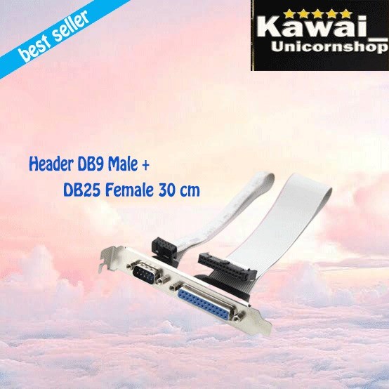 Db9 MALE Header Cable+DB25 Female 30cm, DB9 MALE Serial Header Cable ...