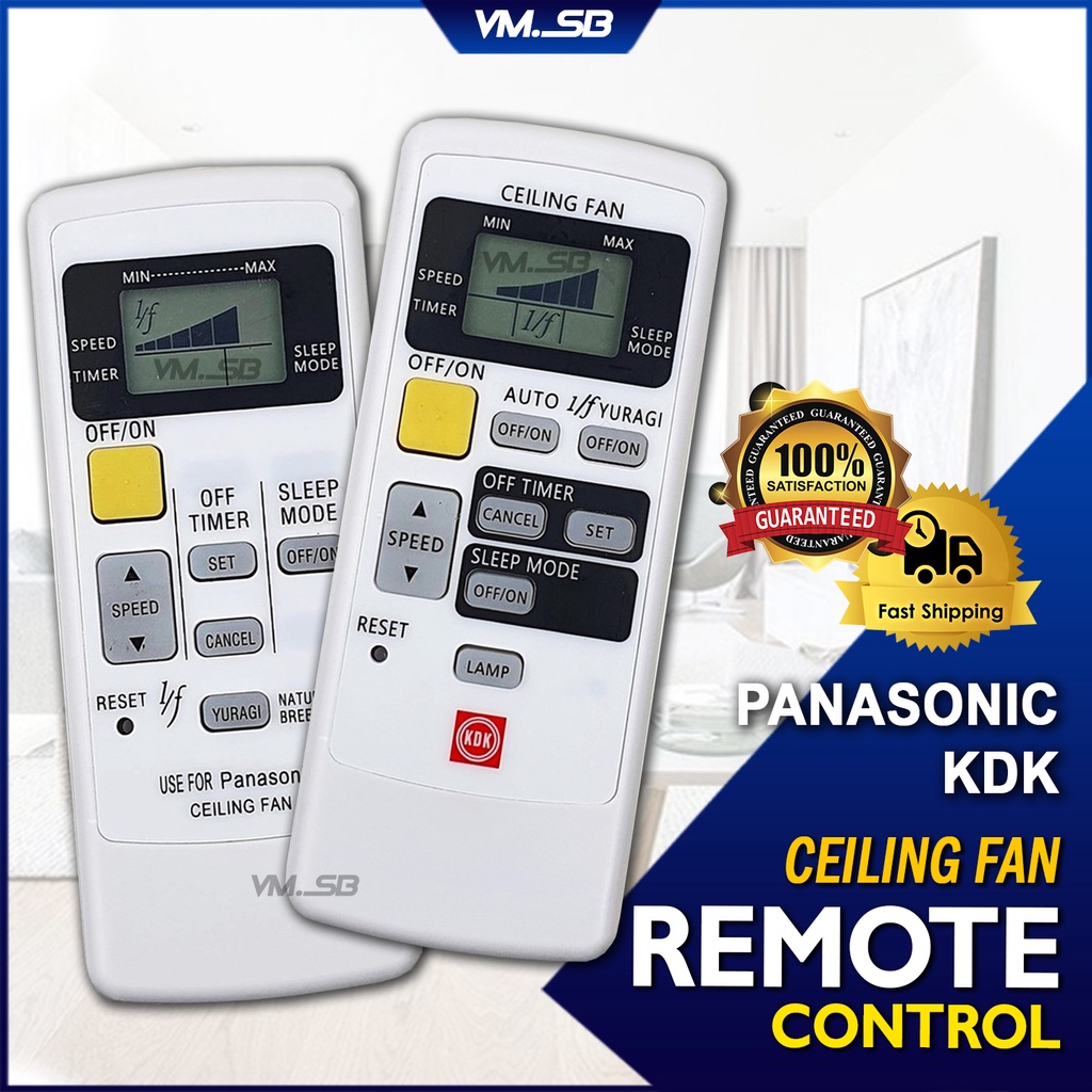 OEM Panasonic KDK Ceiling Fan Remote Control Replacement For K15Y6 ...