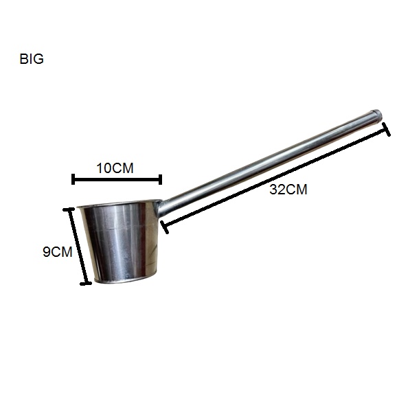 Stainless Steel Hot Water Ladle Scoop Dipper Bailer / Senduk Air Panas ...