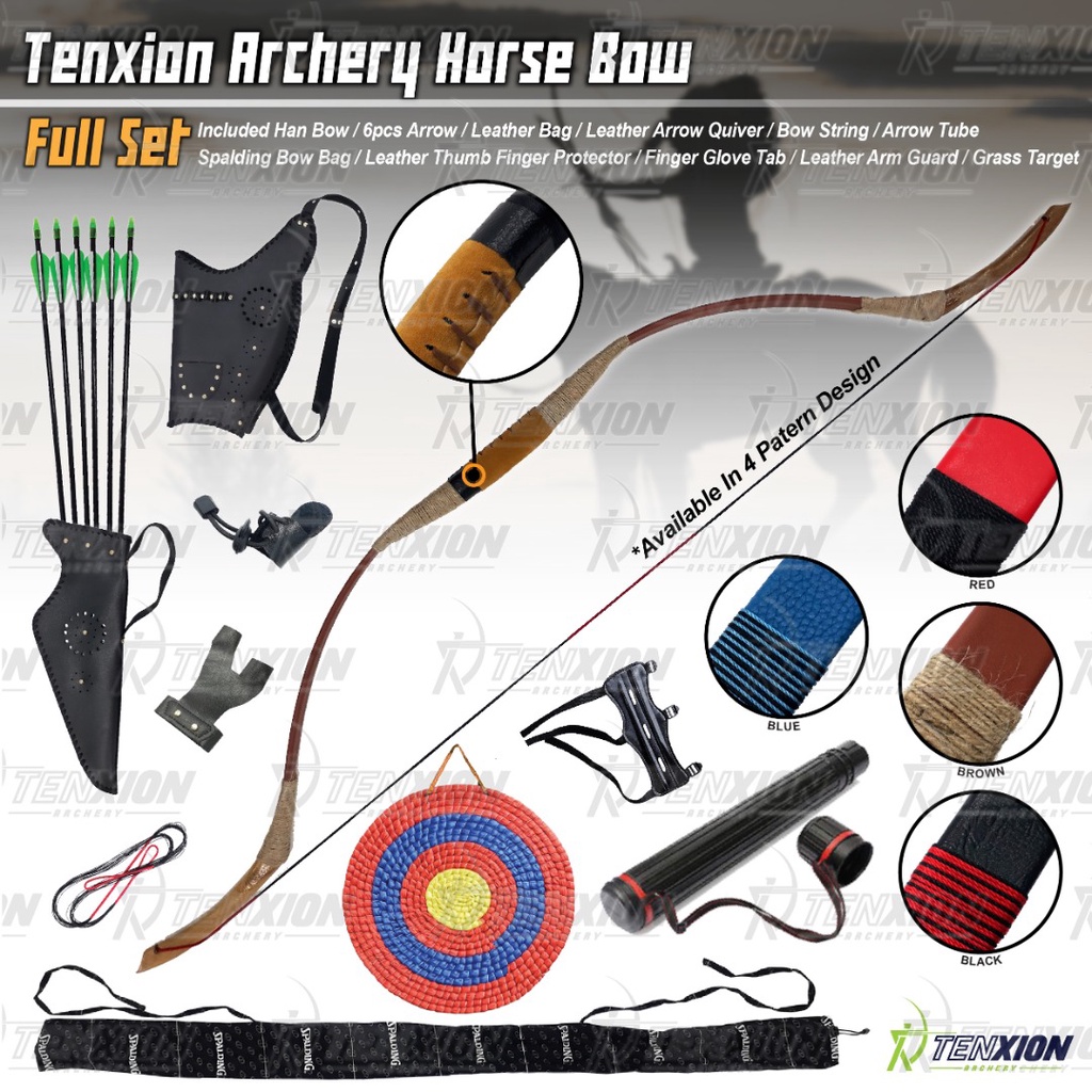 8 Years Warranty TenXion Archery Han Traditional Horse Bow Handmade ...