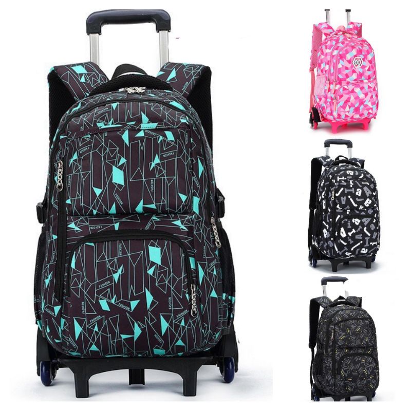 Beg roda sekolah 6 roda saiz besar beg budak | 6 wheels trolley school ...