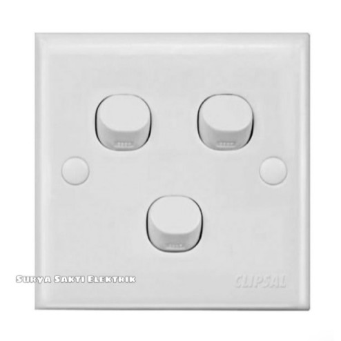 Complete SCHNEIDER CLIPSAL S-CLASSIC TRIPLE SWITCH | Shopee Malaysia