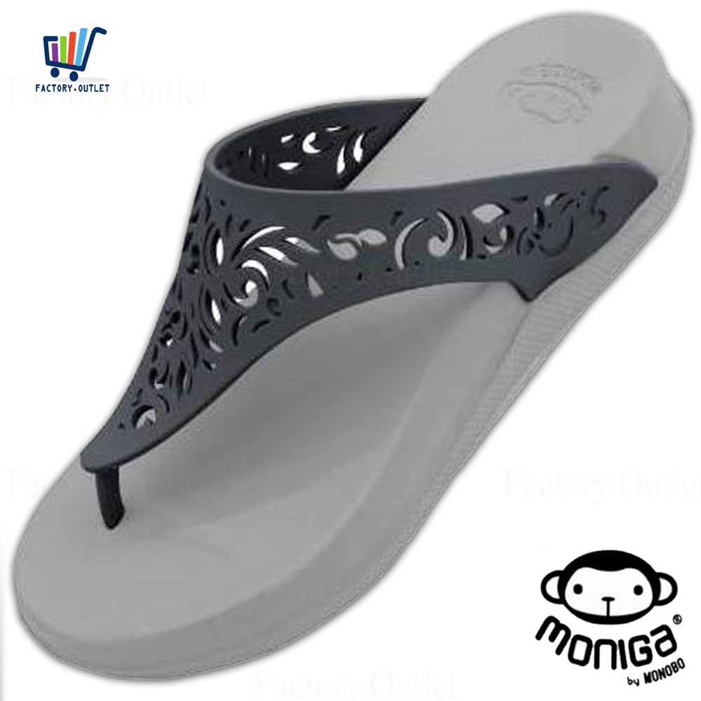 Ladies Sandal Slipper Monobo Moniga 6 Multicolor (GREY BLACK) | Shopee ...