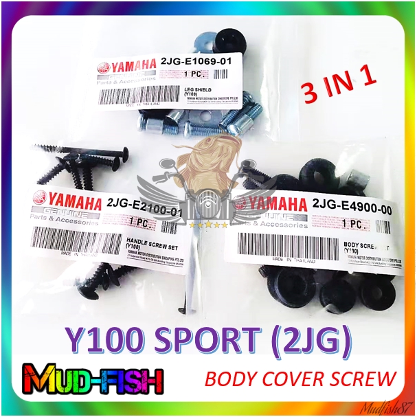 ORIGINAL YAMAHA Y100 SPORT BODY COVER SCREW SET 3 IN 1 (2JG) | Shopee ...