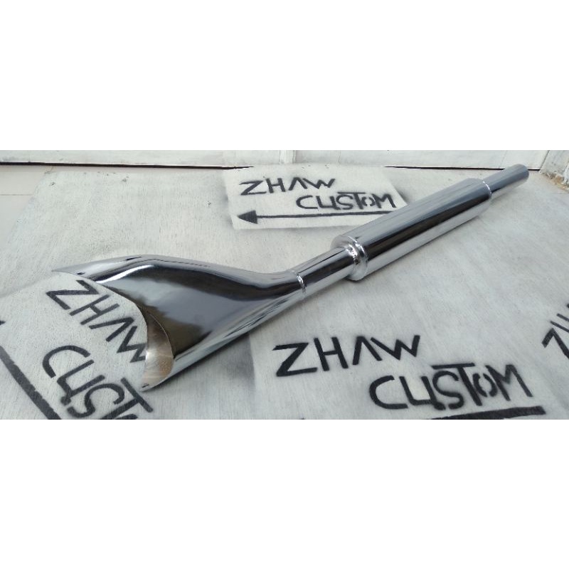 Shark's classic exhaust shark fin chopper tube | Shopee Malaysia