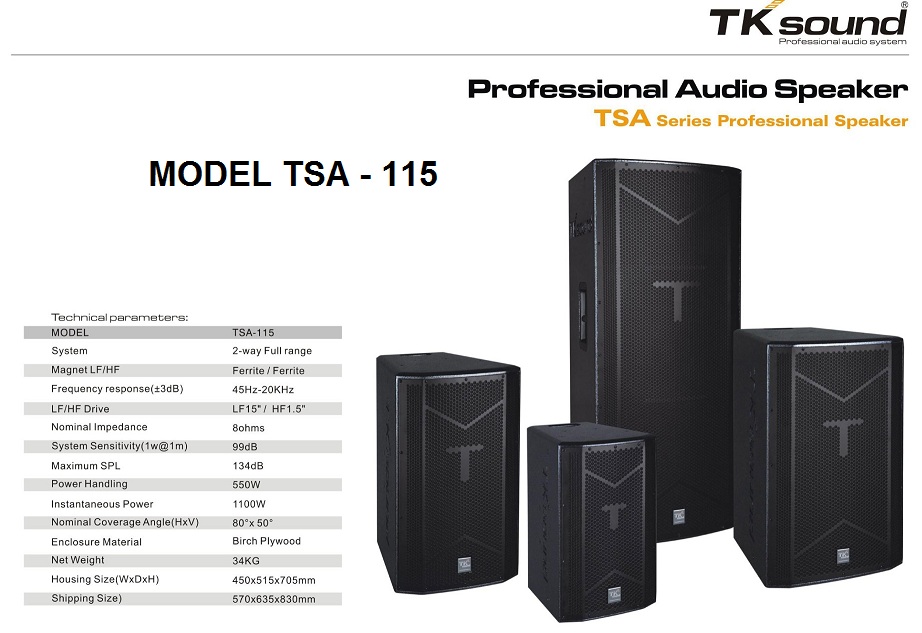 [TK SOUND] TSA-115 15" PROFESSIONAL SPEAKER | Shopee Malaysia