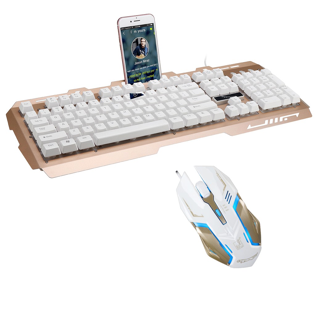 Leopard G700 Gaming Keyboard RGB with Smartphone Holder Gaming Wired ...