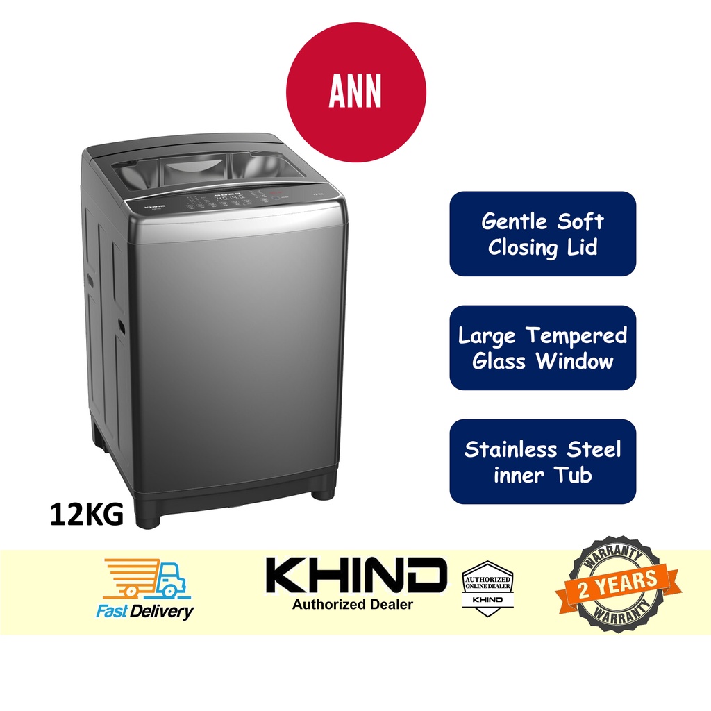 Khind WM120A 12kg Top Load Fully Auto Washer Washing Machine / Msein ...
