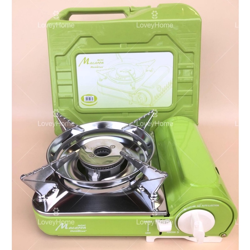 Homelux Macaron Mini Butane Gas Stove with Case Portable Cooker Outdoor ...