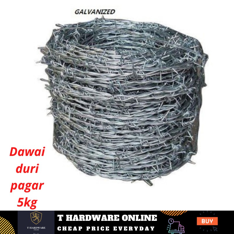 5KG GI BESI DAWAI DURI PAGAR(SAFETY)(HIGHQUALITY)(HEAVYDUTY)(READYSTOCK ...