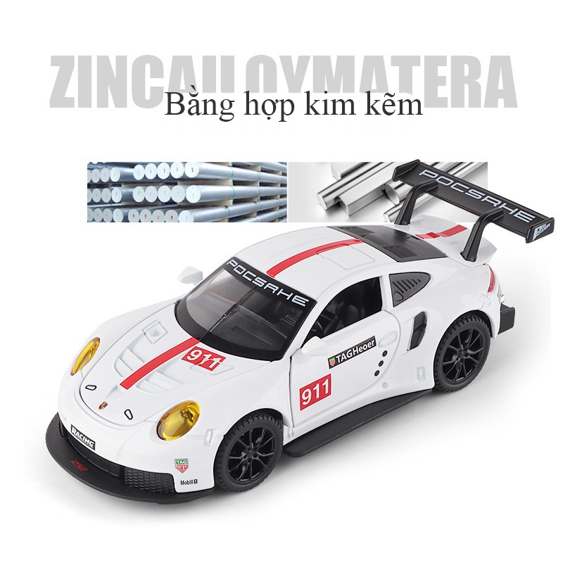 Porsche 911 RSR KAVY car model made of solid alloy with music and ...
