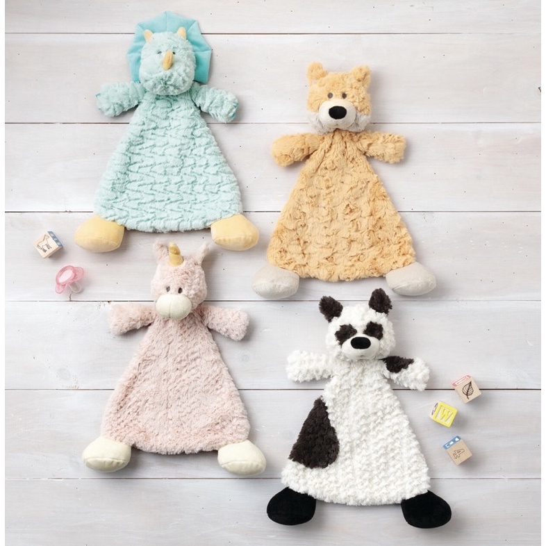 DEMDACO Baby Kids infant Children's Plush Rattle Blankie Comfort ...