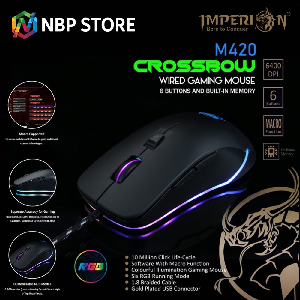 Imperion M420 Crossbow RGB Gaming Mouse | Shopee Malaysia