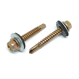 [50pcs] (IRON) (BESI) Self Drilling Hex Head Roofing Awning Screw ...