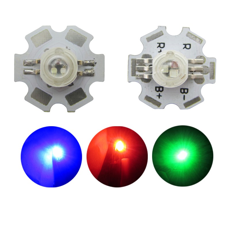 3W RGB Red Green Blue 4 pin 6 pin LED Diode Bulb Chip Light Lamp Part ...