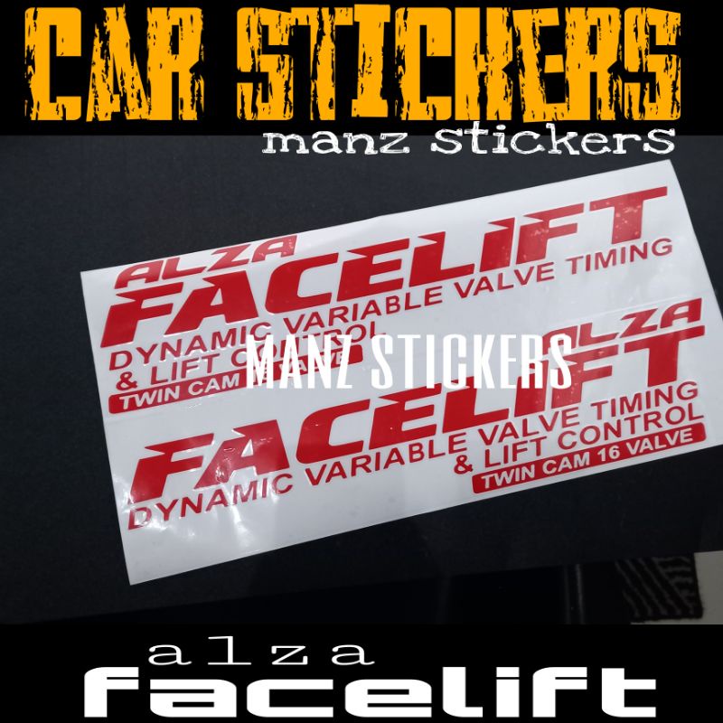 [24 HOURS SHIP] STIKER KERETA PERODUA DVVT ALZA FACELIFT DESIGN 1/ CAR ...