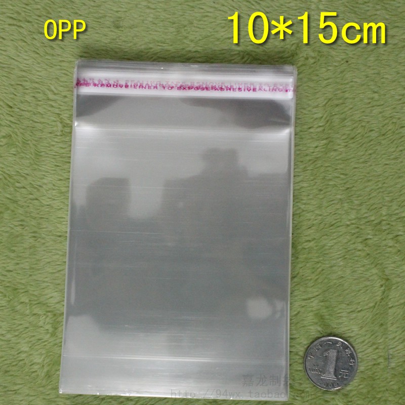 100pcs OPP stickers self-adhesive bag Transparent plastic packaging bag ...