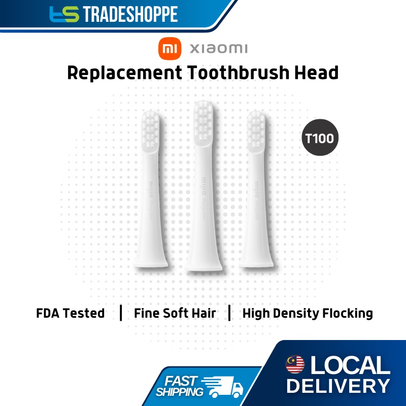 Replacement Xiaomi Toothbrush T100 / T200 / T200C Head for Electric Tooth Brush - White Head ...
