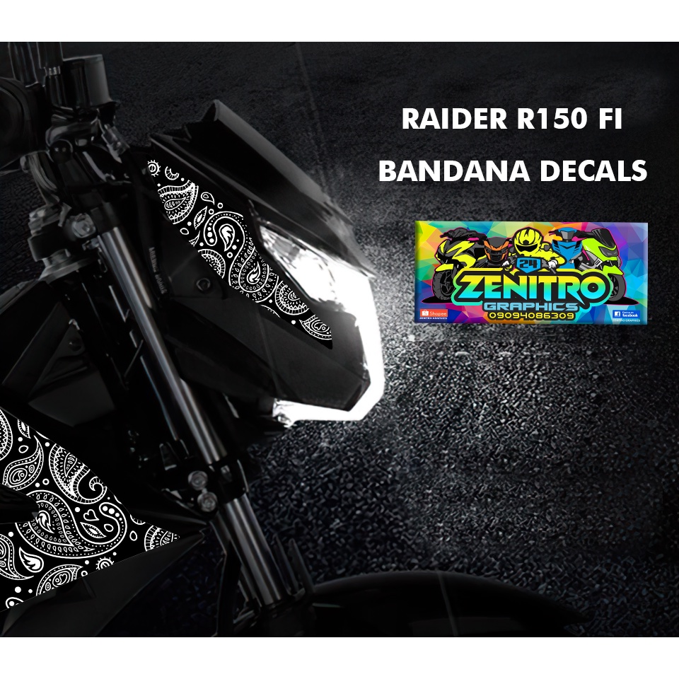 RAIDER R150 FI BANDANA DECALS | Shopee Malaysia