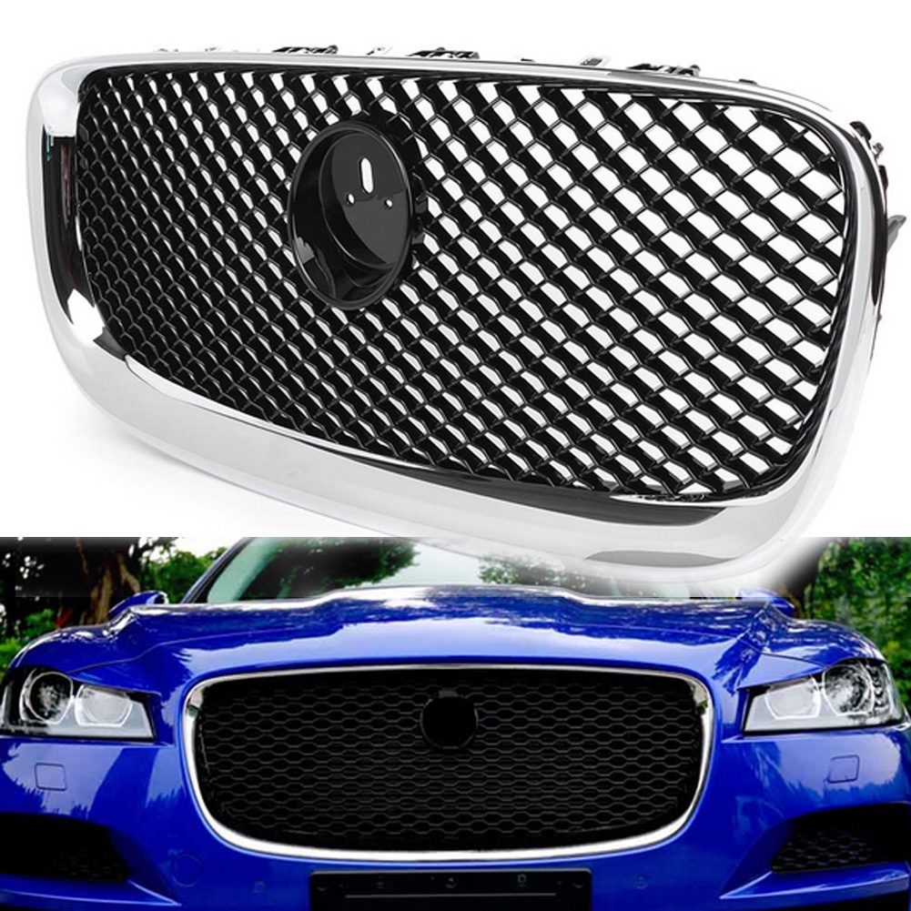 Car Front Grille Upper Radiator Grill Exterior Racing Grills Mesh Grid ...