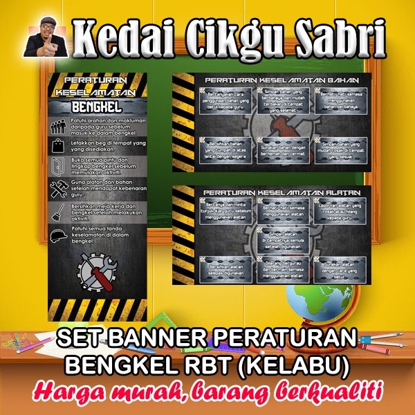 SET BANNER PERATURAN BENGKEL RBT (3 IN 1) | Shopee Malaysia