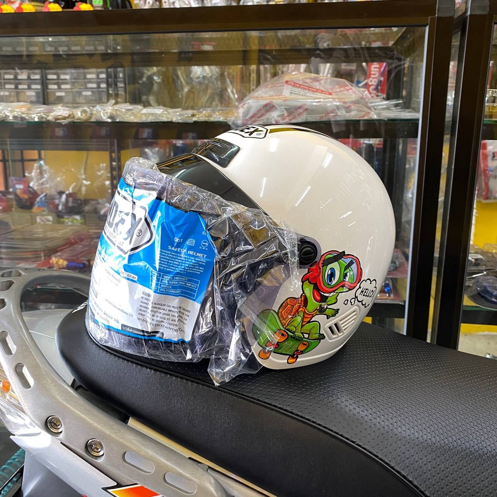 🇹🇭💥ORIGINAL BRAND INDEX PINKIE HELMET THAILAND WITH VISOR 🇹🇭💥SAIZ M ...